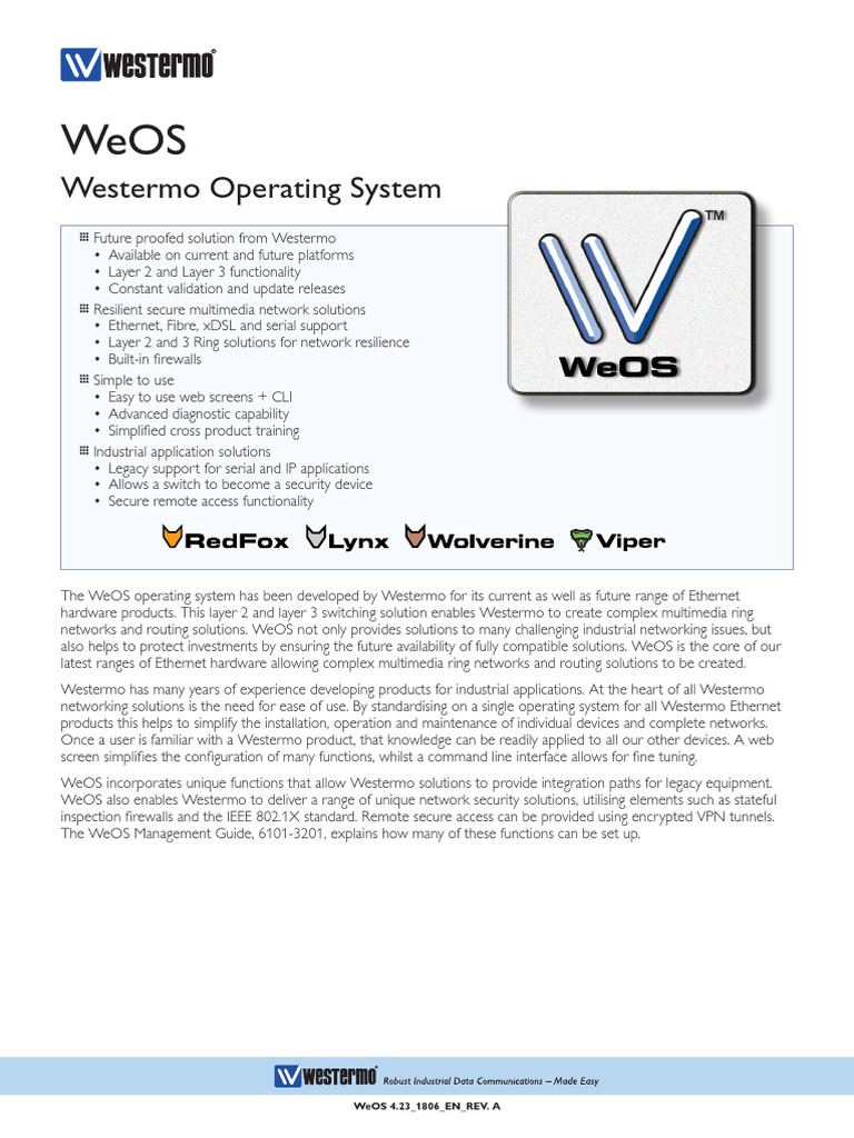 Westermo Ds Weos 1806 en Reva | PDF | Network Switch | Computer Network