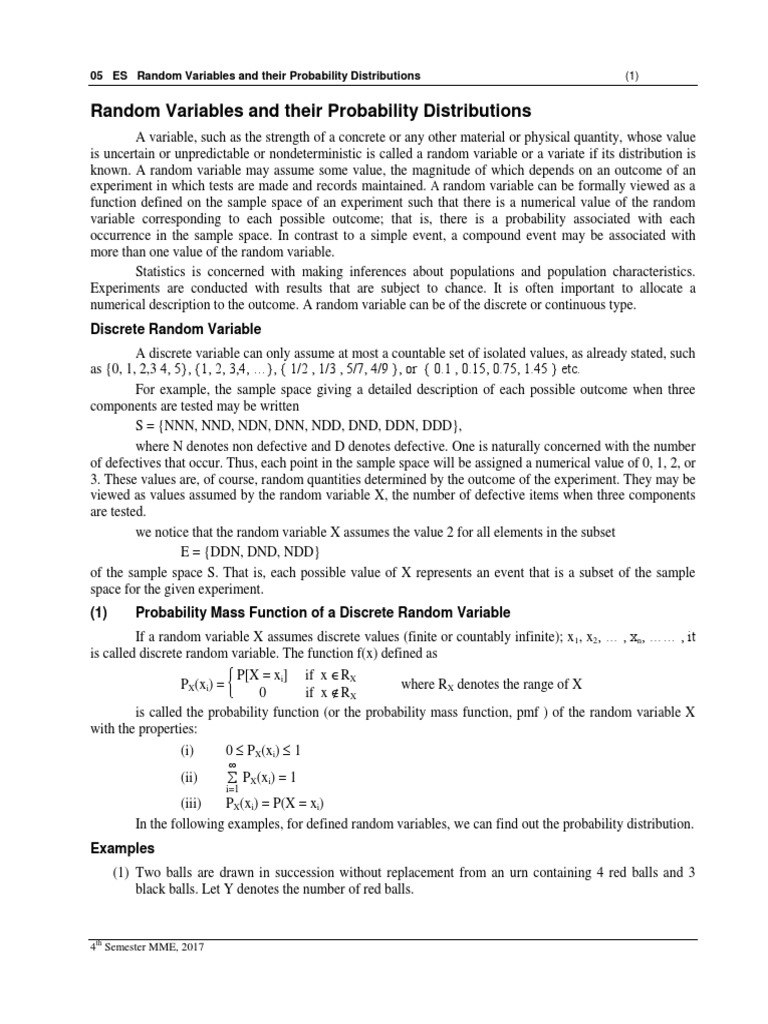 Probability Distributions of Discrete Random Variables and their Cumulative Distribution ...