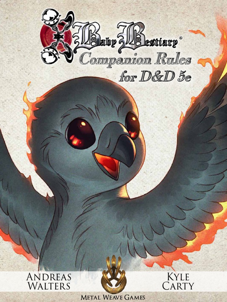Baby Bestiary 5e Beast Companion | D20 System | Dungeons & Dragons