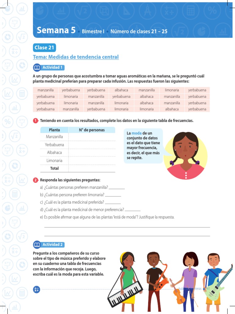 05 Mat b1 s5 Est | PDF | Intervalo (Matemáticas) | Enseñanza de matemática