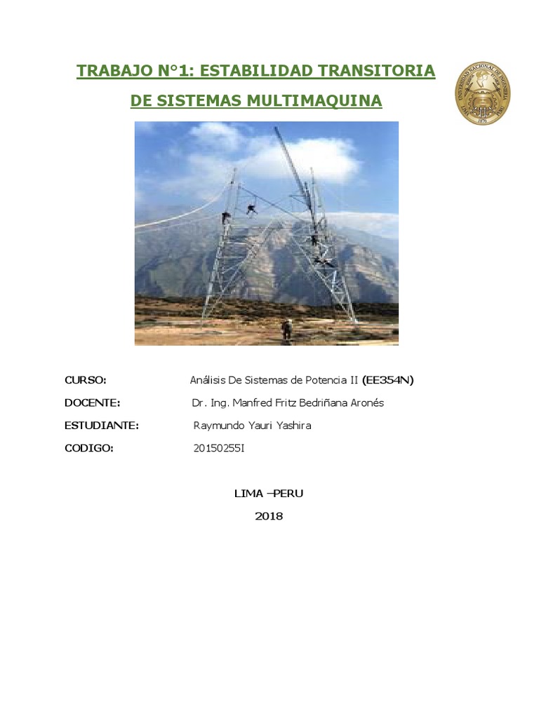 Estabilidad transitoria sistema tres generadores | PDF | Matriz (Matemáticas) | Ecuaciones ...