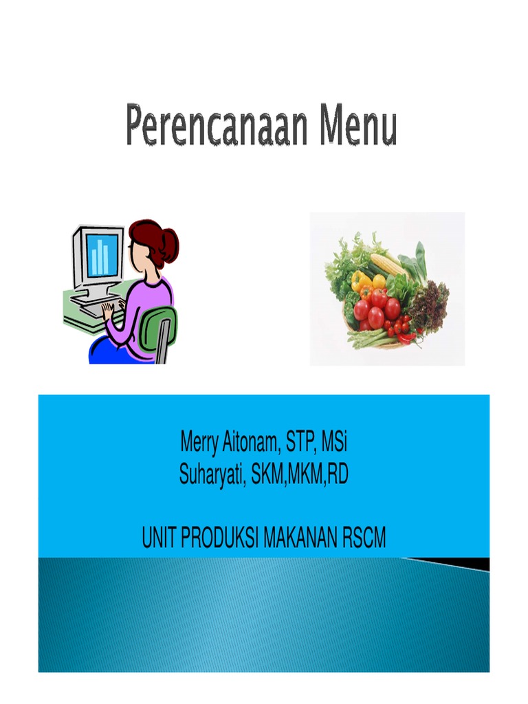 Perencanaan Menu | PDF | Memasak, Makanan, & Anggur
