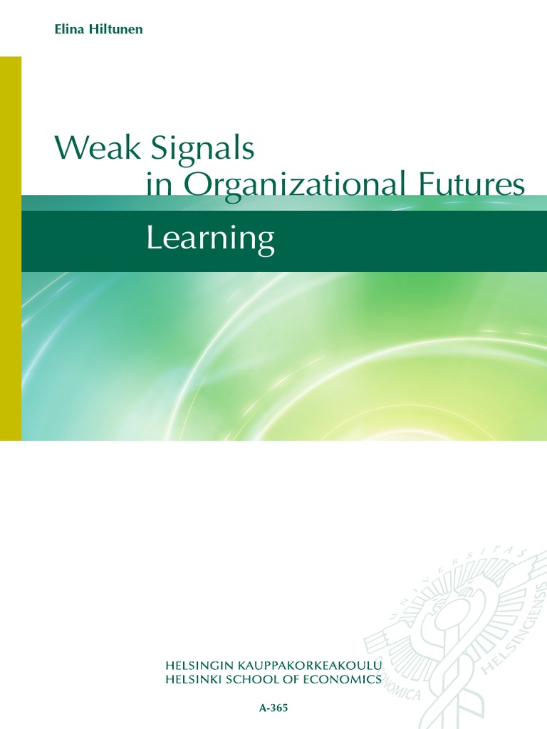 Weak Signal | PDF | Scenario Planning | Strategic Management
