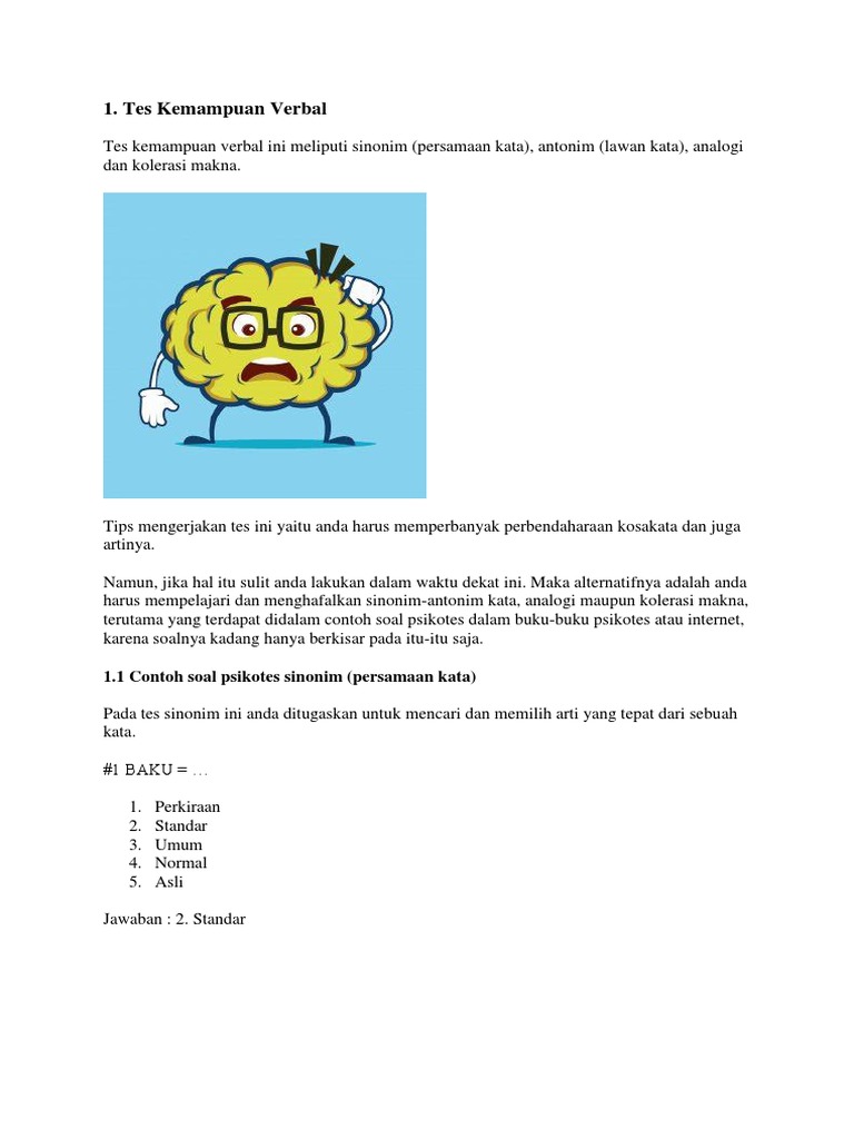 Tes Kemampuan Verbal | PDF