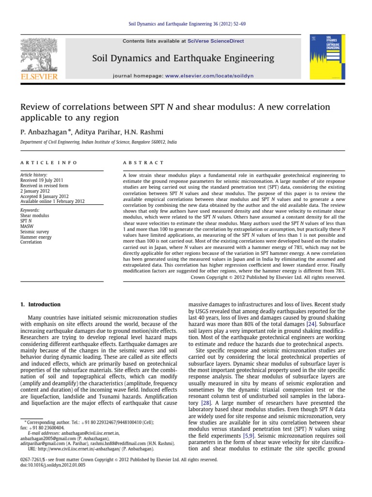 Soil Dynamics and Earthquake Engineering | PDF | Geotechnical ...