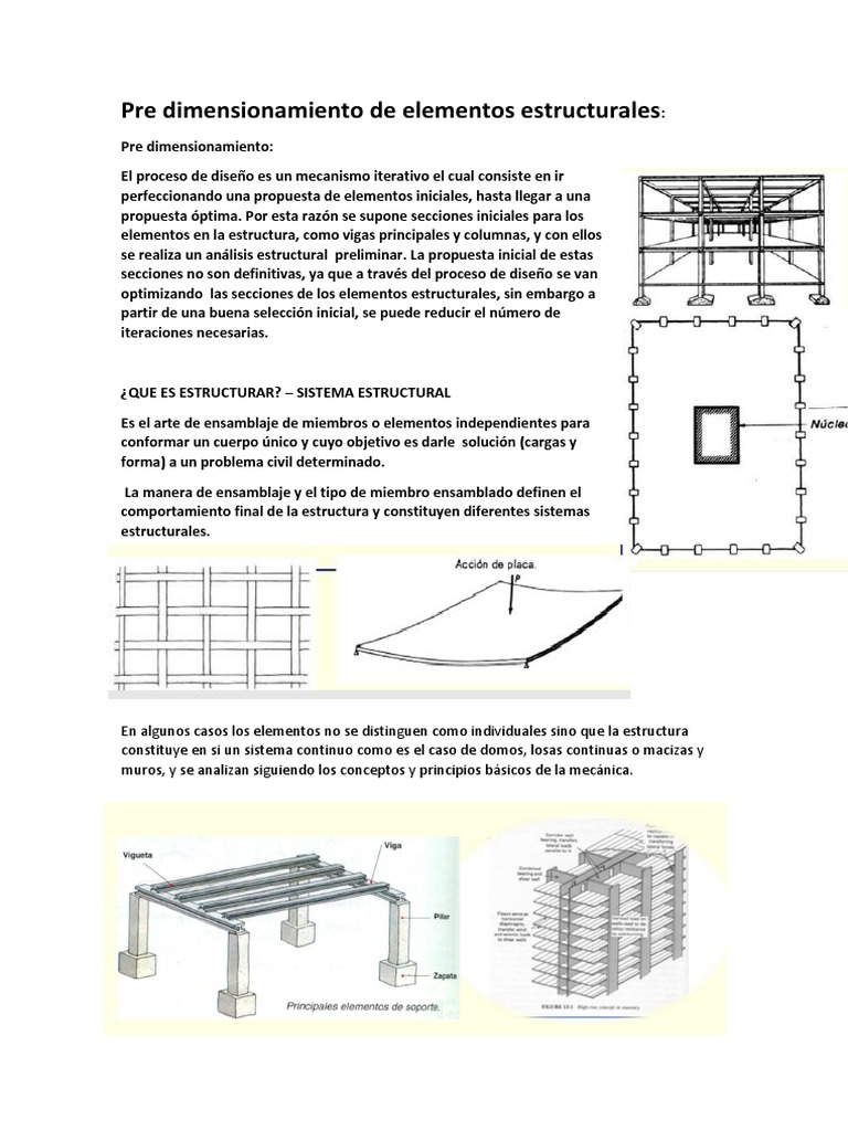 Pre Dimensionamiento de Elementos Estructurales | PDF | Diseño ...