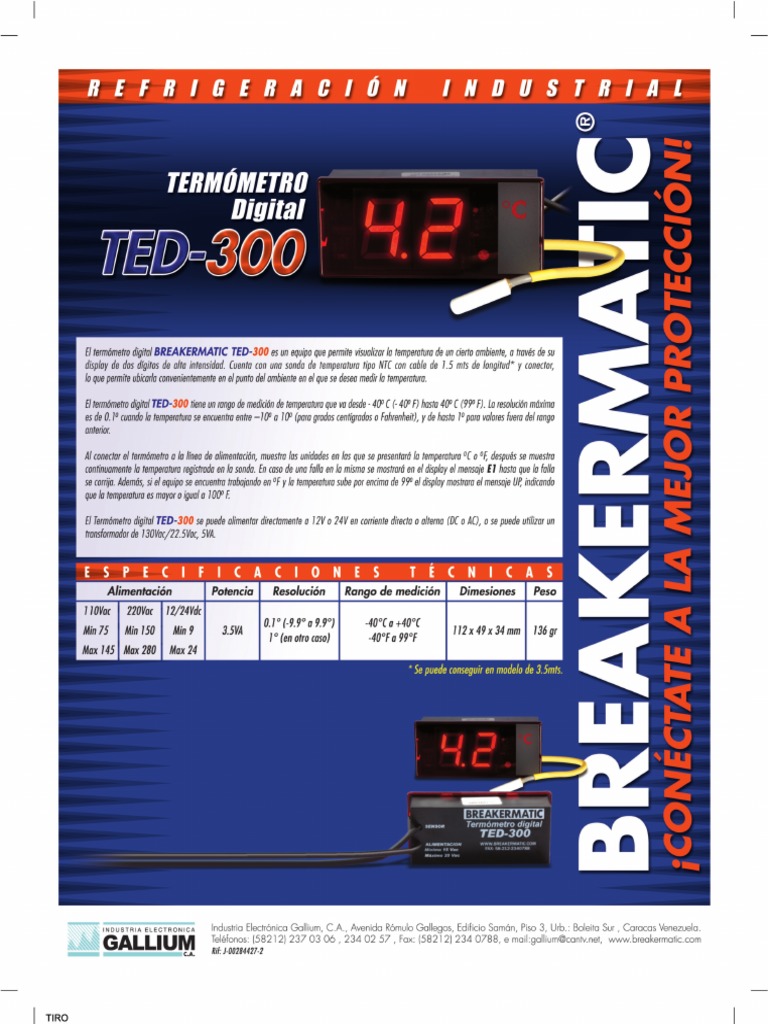 Af Ficha Tecnica Ted300 | PDF