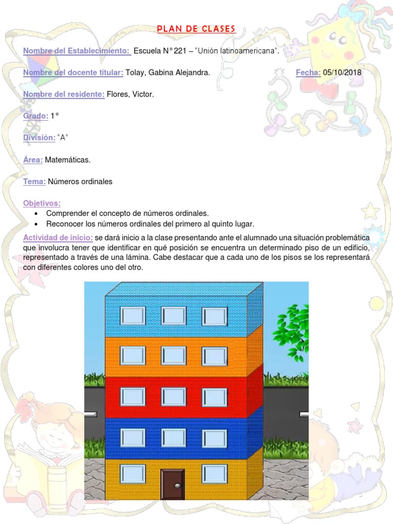 4.0 Numeros Ordinales Planificacion | PDF