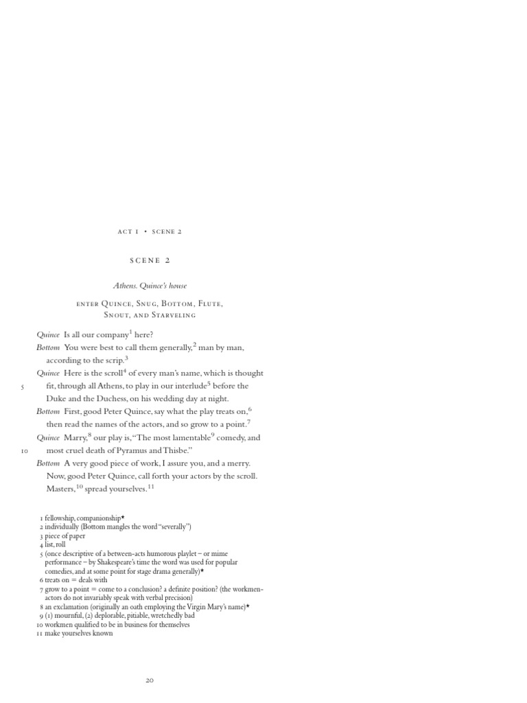 A Midsummer Night's Dream Annotated - New | PDF | Shakespearean ...