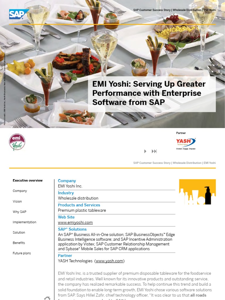 EMI Yoshi: Serving Up Greater Performance With Enterprise Software From ...