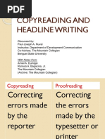 Parts of A Newspaper and Headline Writing | PDF | Newspaper And Magazine