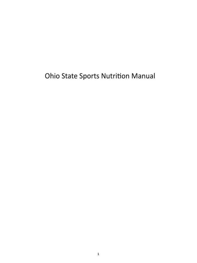 Ohio State Sports Nutrition Guide | PDF | Sports Nutrition | Hamburgers