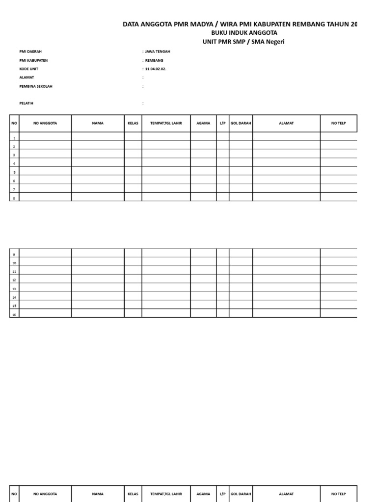 Form Data PMR | PDF Form Data PMR | PDF
