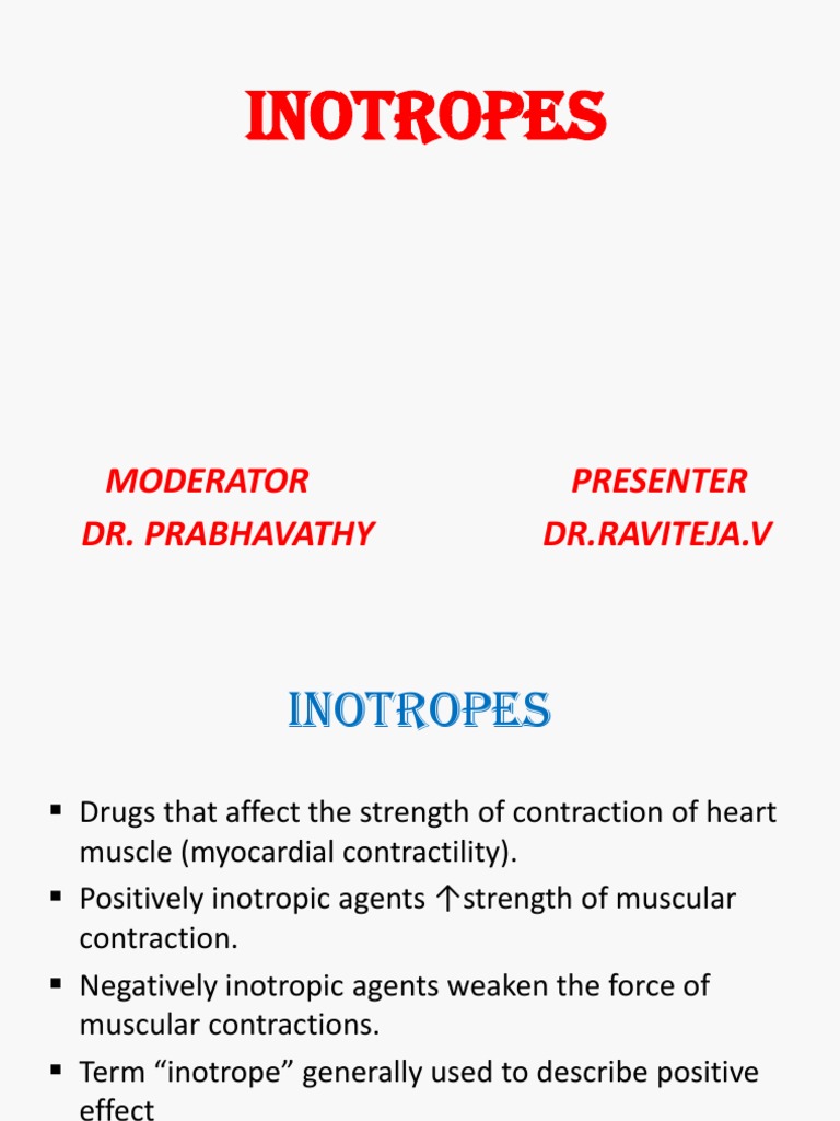 INOTROPES by Raviteja | PDF | Heart | Heart Failure