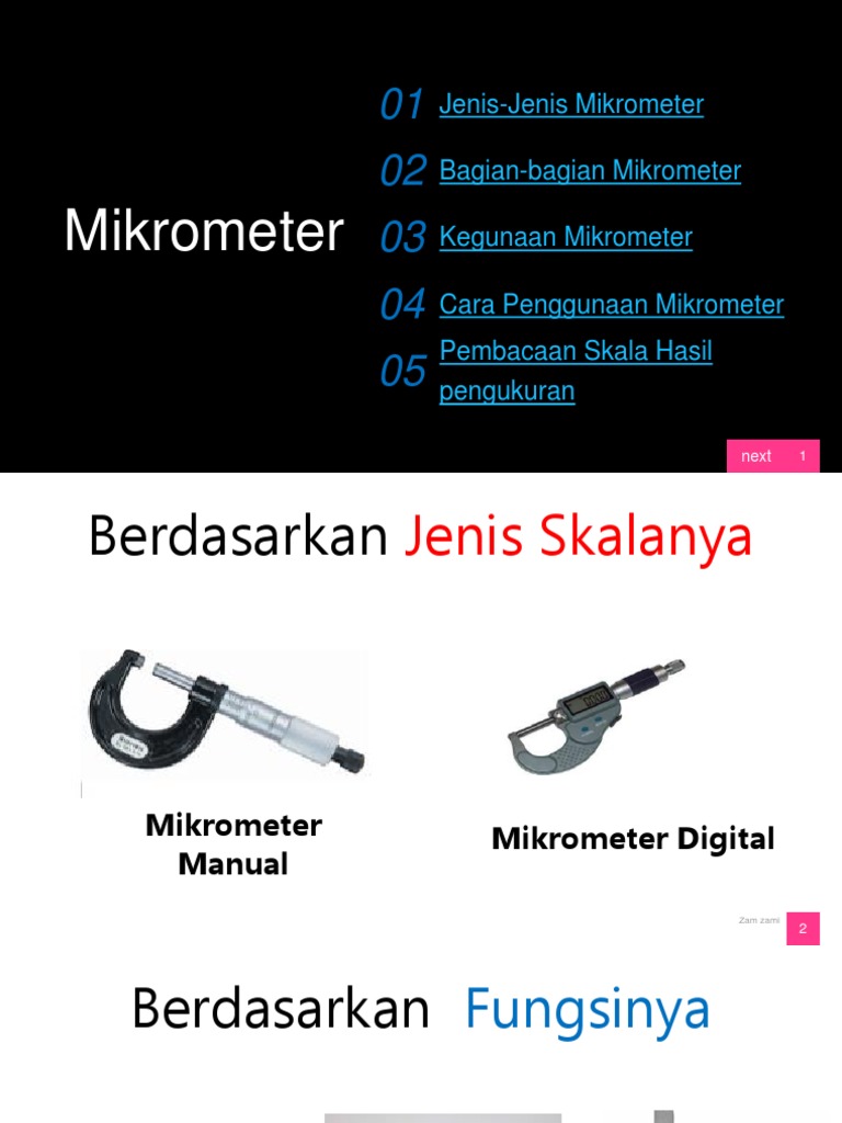 M1 KB3 PPT Powerpoint Mikrometer (Kelengkapan - Modul) | PDF