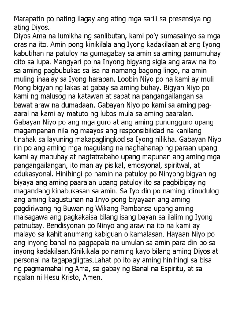 PANALANGIN | PDF