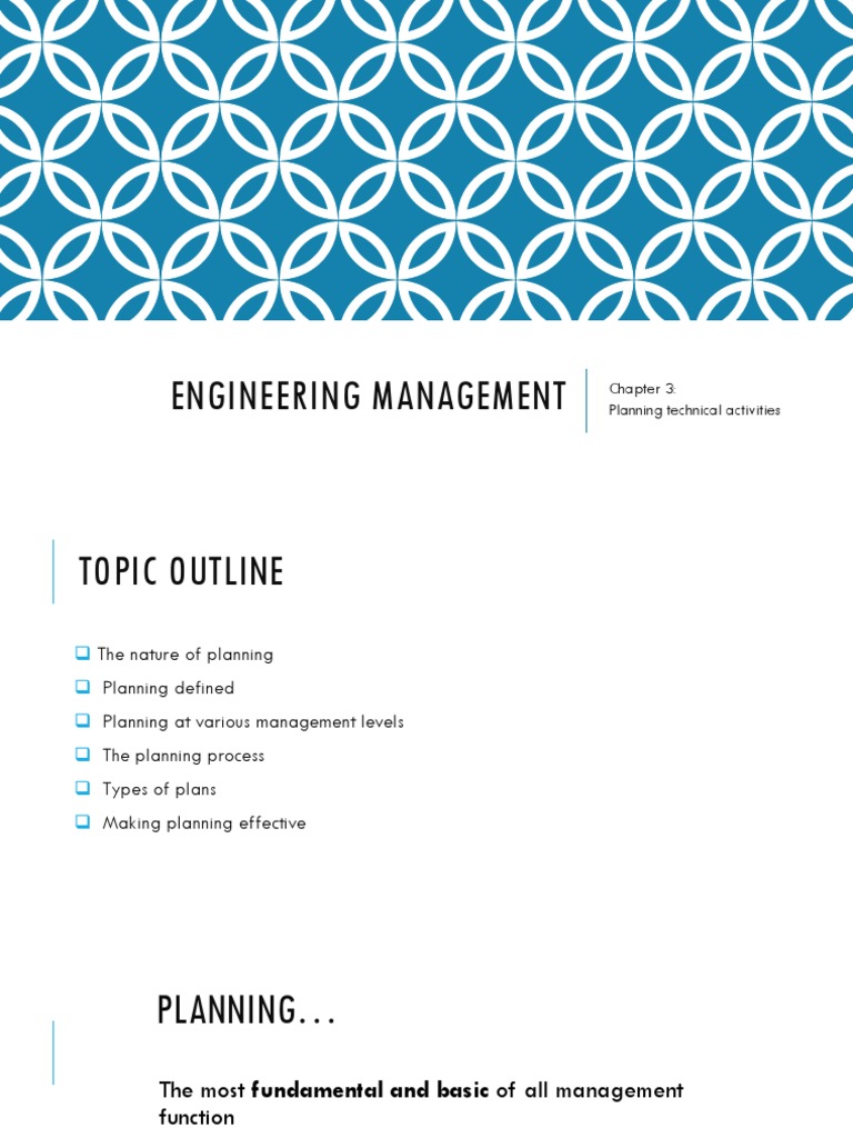 Engineering Management: Planning Technical Activities | PDF | Goal | Procter & Gamble