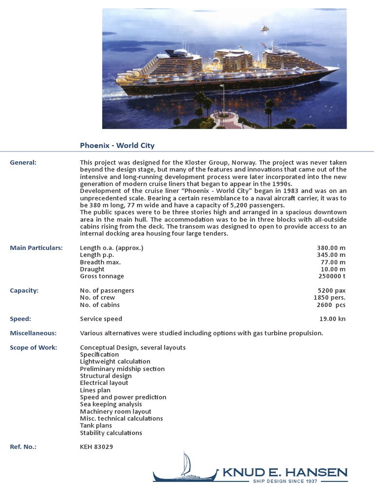 Z Phoenix World City 83029 | PDF | Cruise Ship | Ships