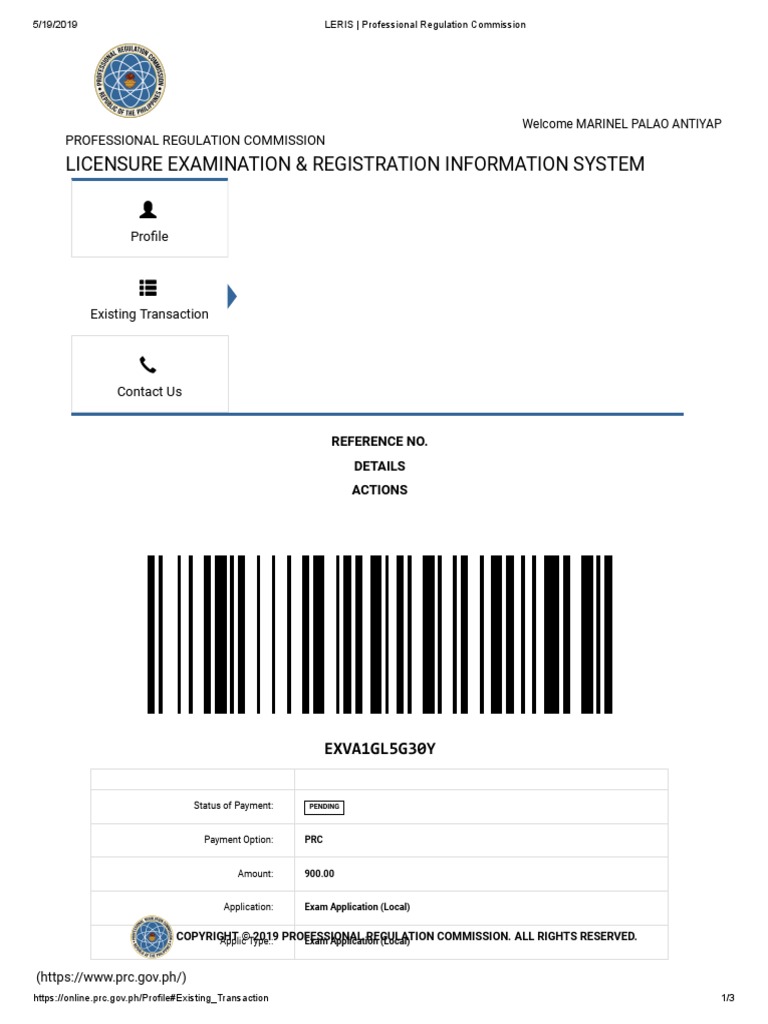 LERIS - Professional Regulation Commission PDF | PDF | Philippines ...