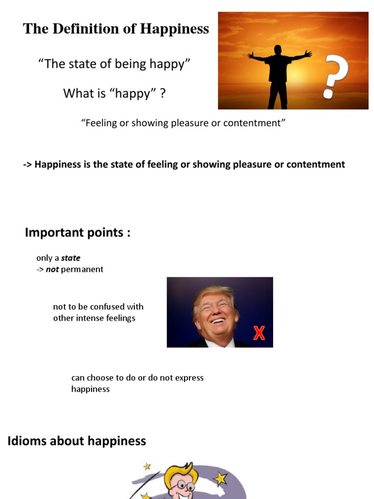 Definition of Happiness and Idioms | PDF | Self-Improvement