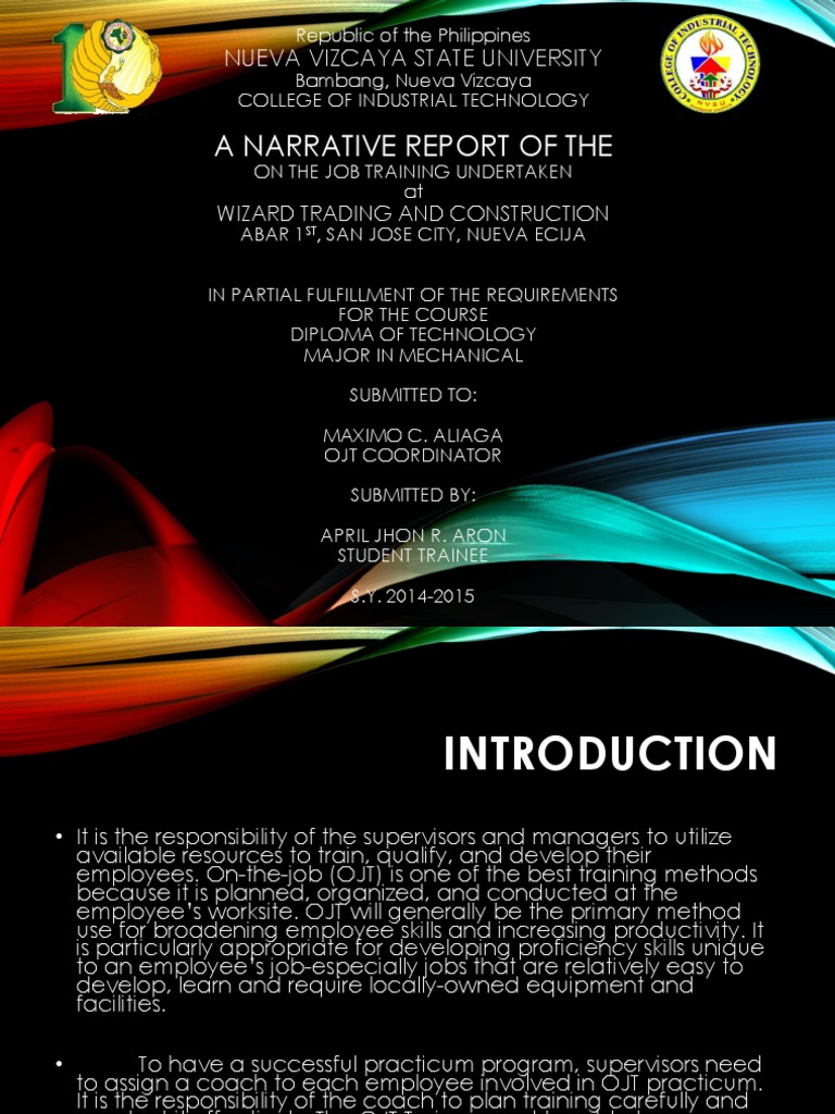 Student Ojt Presentation of Experiences and Others | PDF | Competence ...