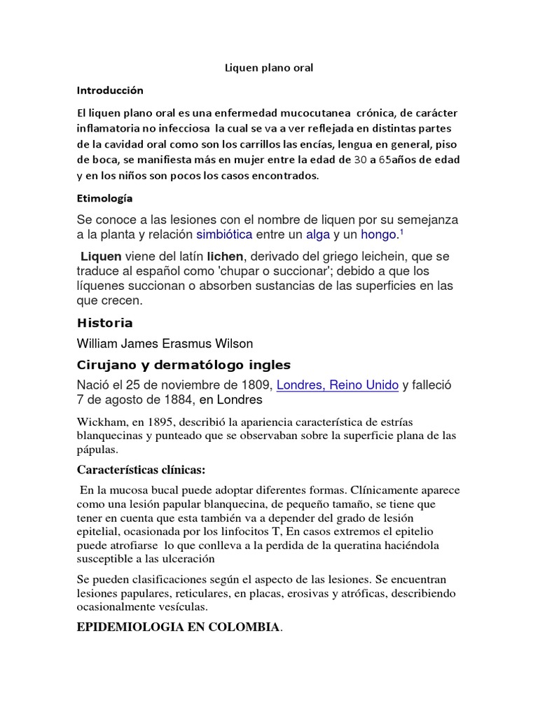 Liquen Plano Oral | PDF | Boca | Inmunología