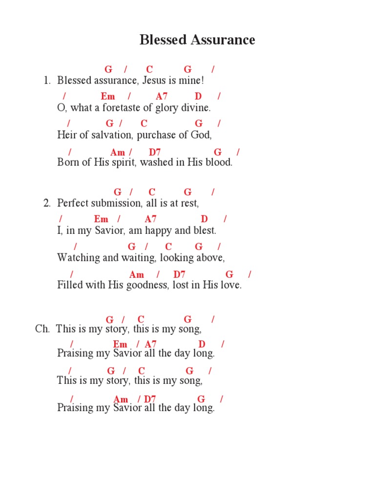 Blessed Assurance | PDF