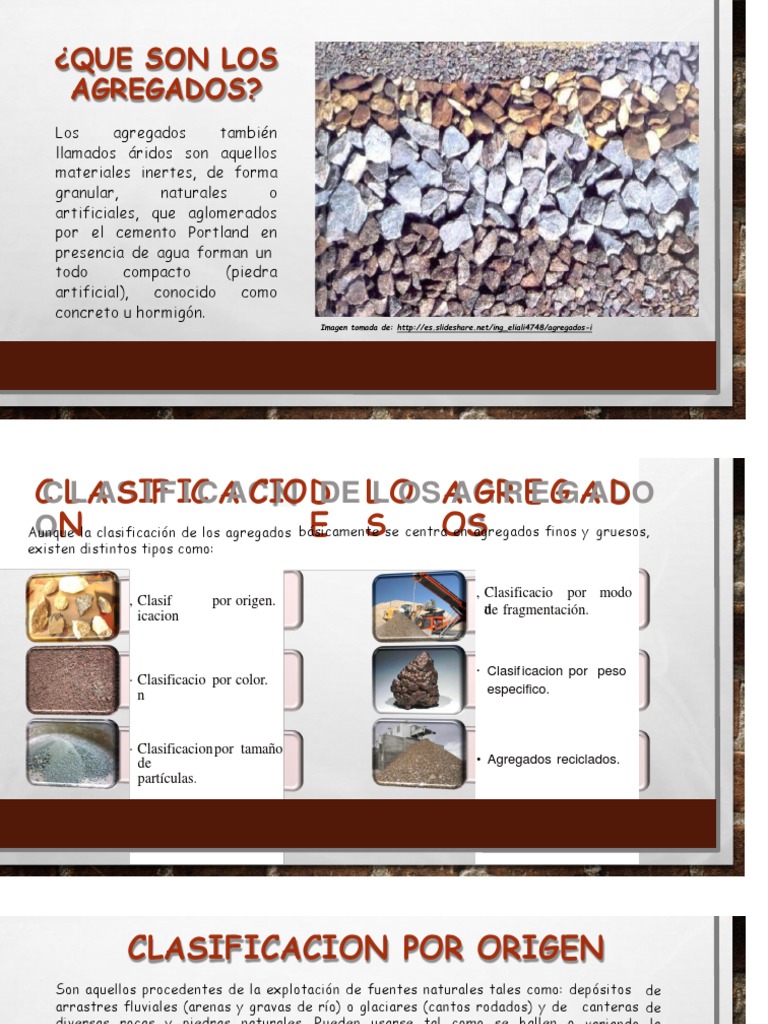 AGREGADOS | PDF | Roca (geología) | Roca ígnea