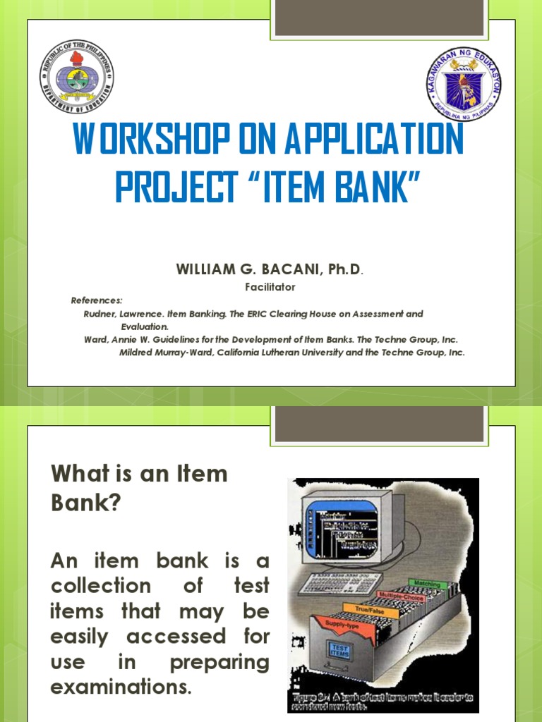Item Bank Development Workshop Guide | PDF | Calibration | Test ...