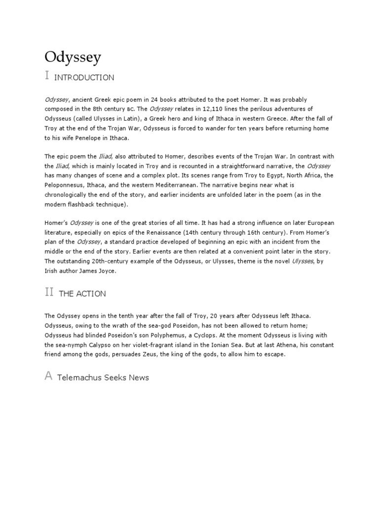 Odyssey Odyssey | PDF | Odyssey | Odysseus