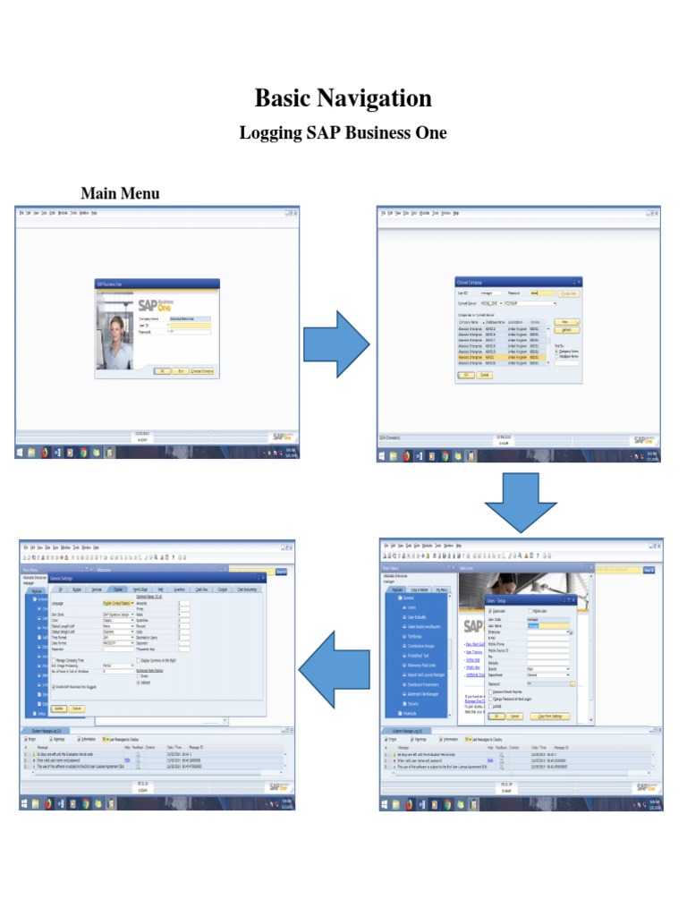 Basic Navigation: Logging SAP Business One | PDF