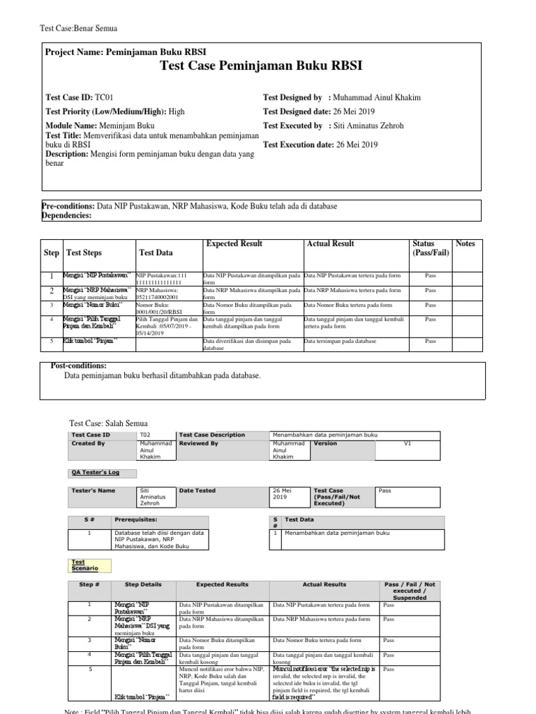 Test Case PDF