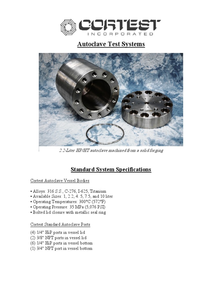 Autoclave Test Systems | PDF | Programmable Logic Controller | Equipment