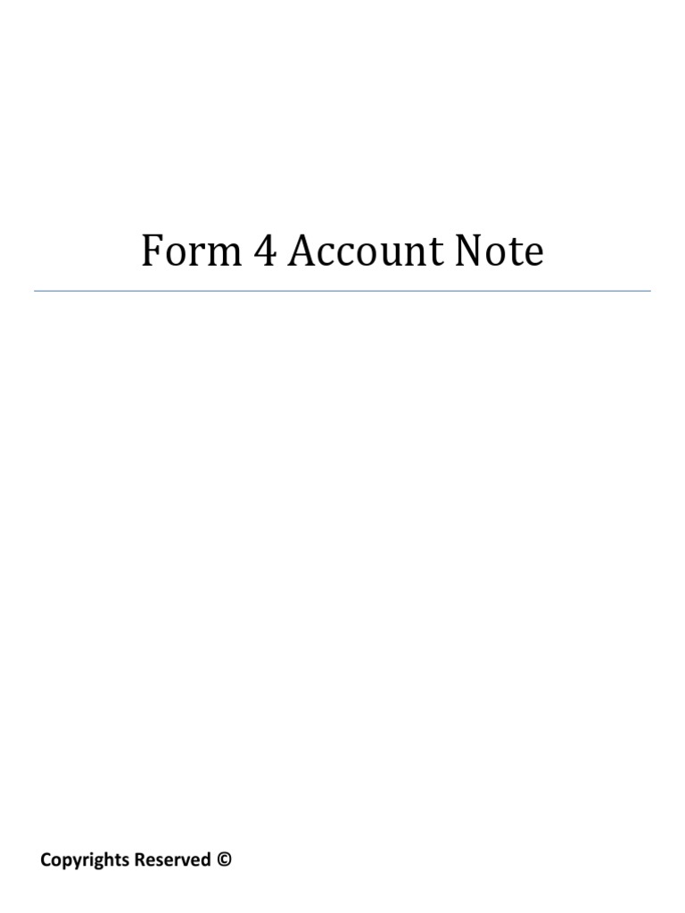 Prinsip Perkauanan Note Form 4 | PDF