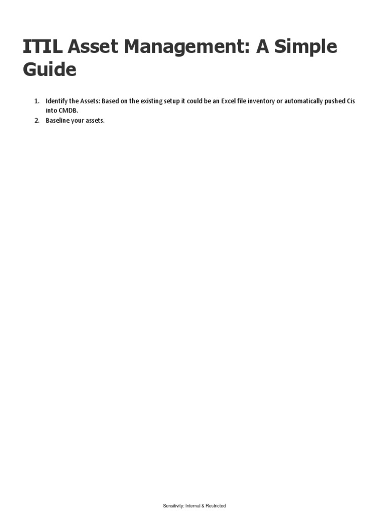 ITIL Asset Management | PDF