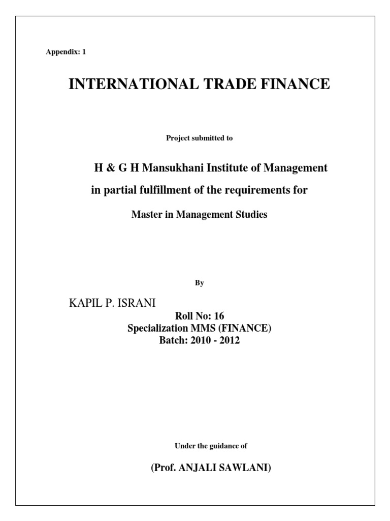 Trade Finance Download Free Pdf Factoring Finance Letter Of Credit