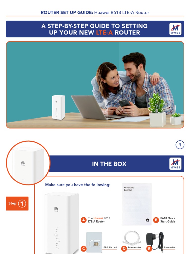 A Step-by-Step Guide to Setting Up the Huawei B618 LTE-A Router | PDF ...