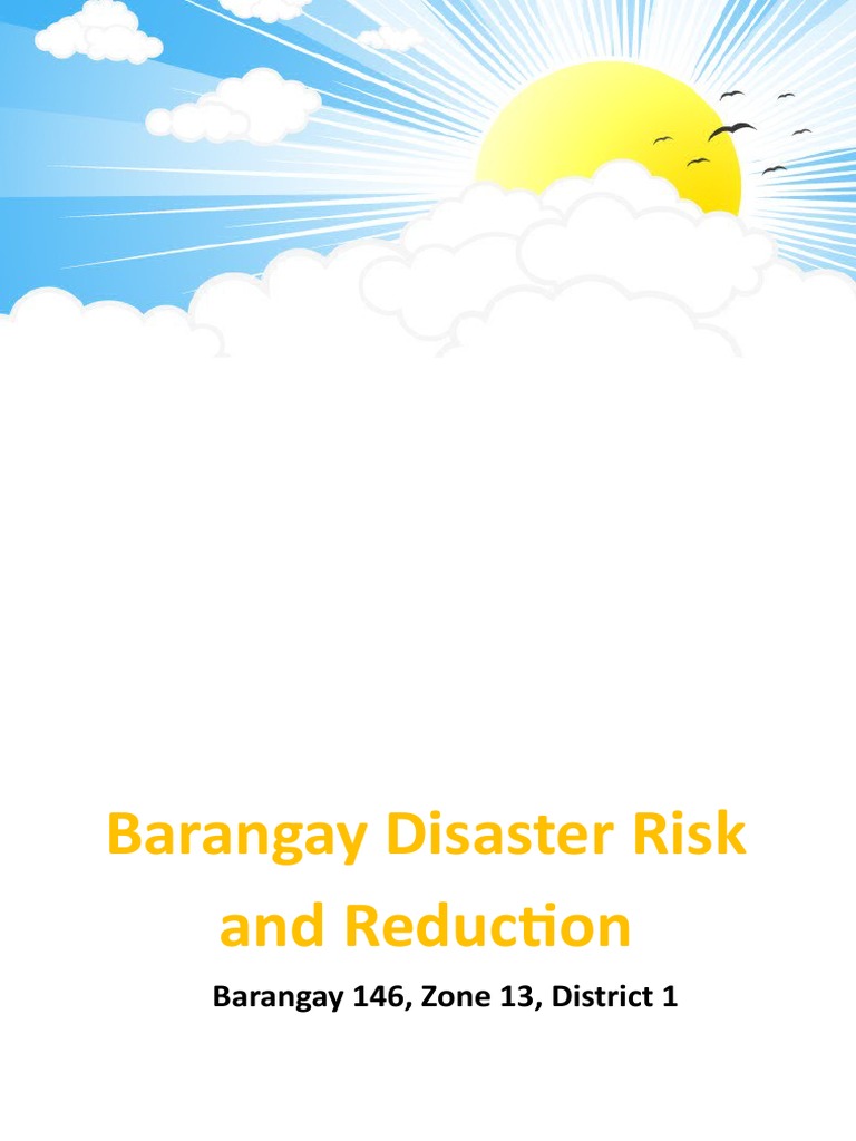 Barangay Disaster Risk and Reduction Management | PDF