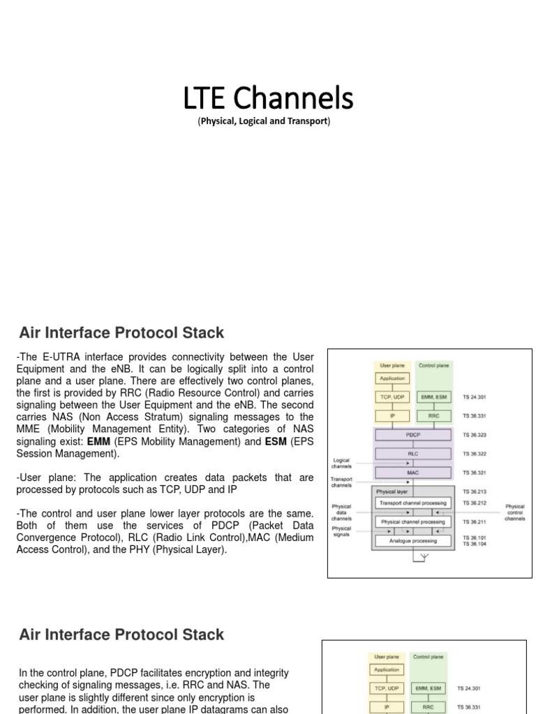 LTE Channels: (Physical, Logical and Transport) | PDF | Internet ...