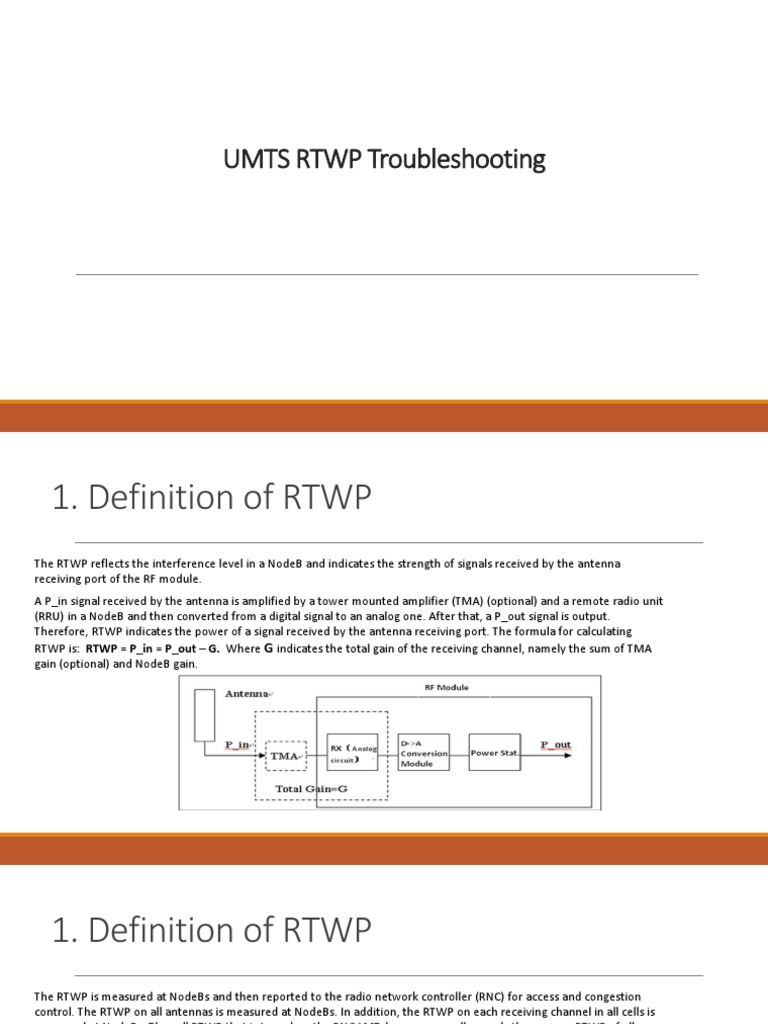 RTWP -2 | Troubleshooting | Bandwidth (Signal Processing)
