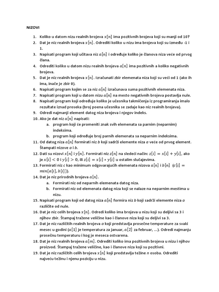 10 Nizovi | PDF
