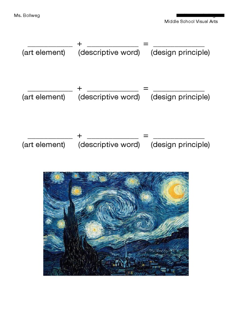 (Art Element) (Descriptive Word) (Design Principle) | PDF | Cognitive ...