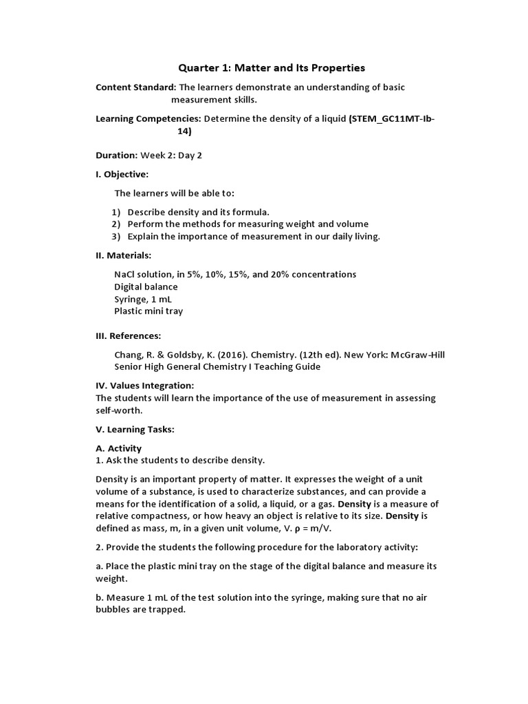 Stem Gc11am Ib 14 | PDF | Density | Litre