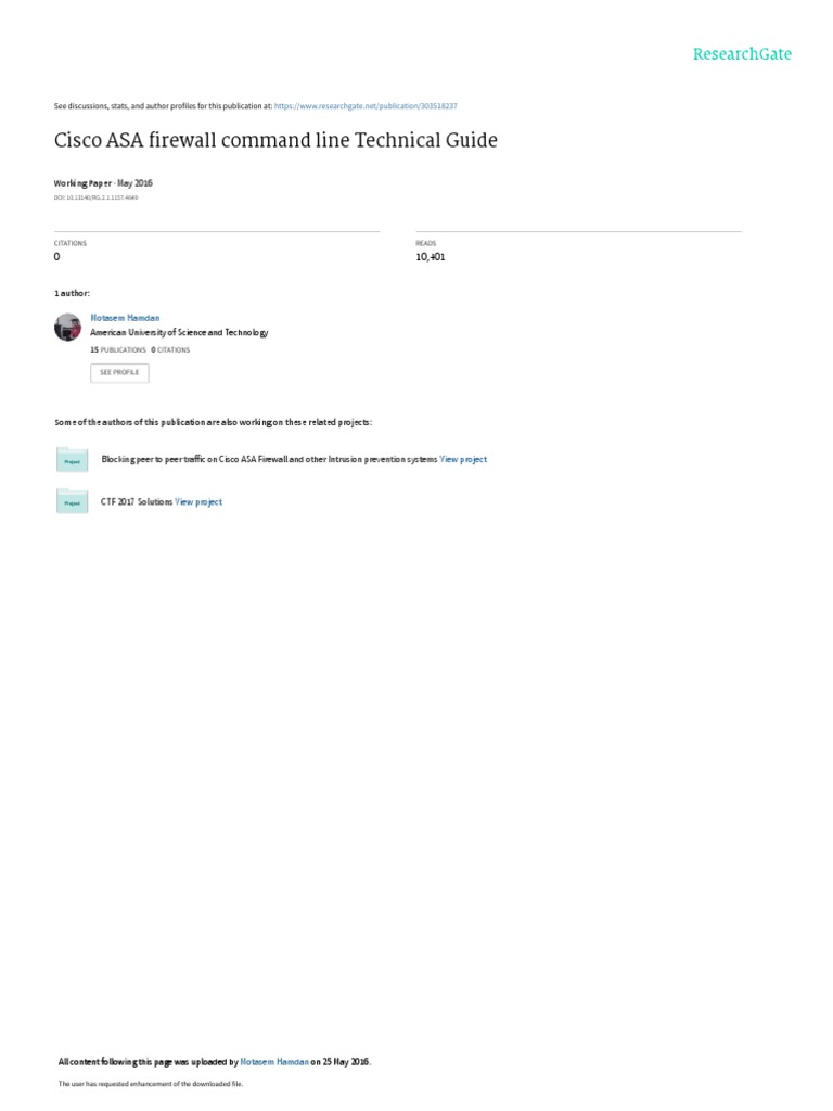 As A Command Line Technical Guide | PDF | Transmission Control Protocol ...