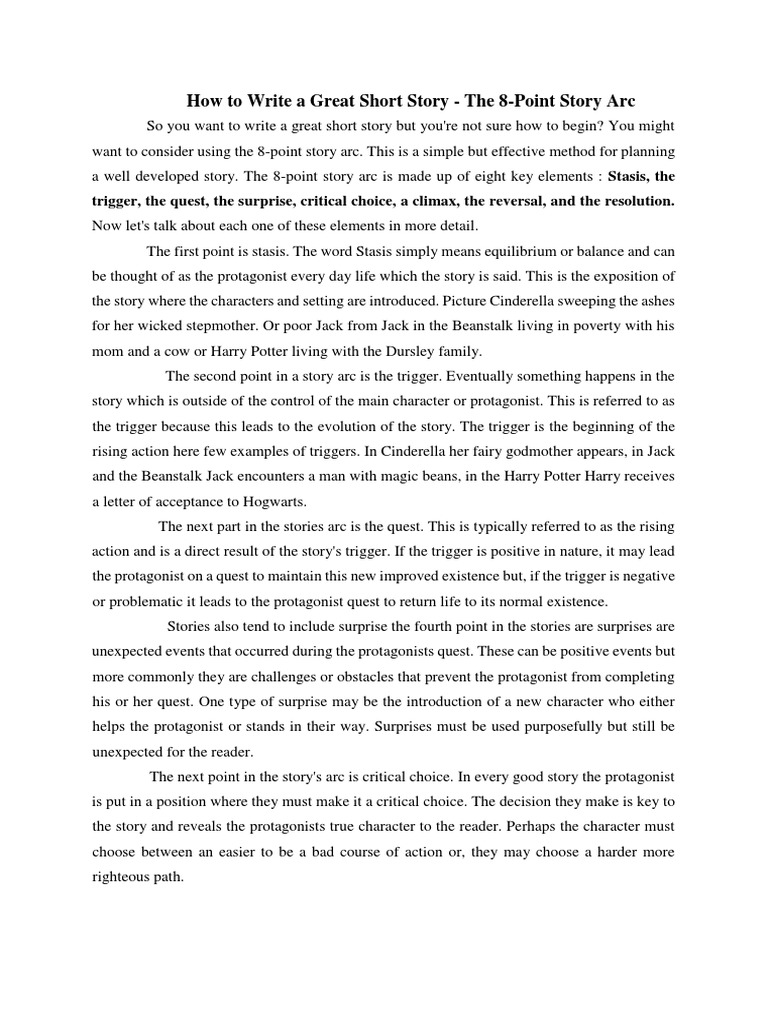How To Write A Great Short Story - The 8-Point Story Arc | PDF | Harry ...