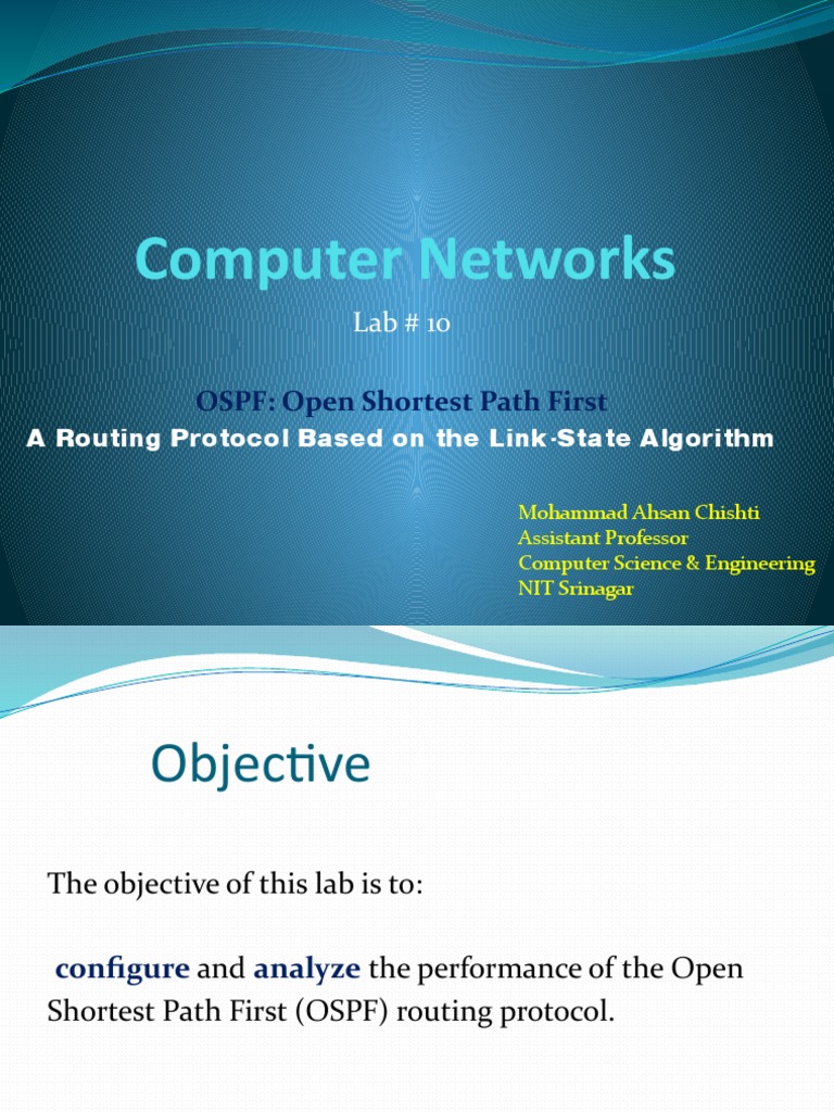 Computer Networks: OSPF: Open Shortest Path First | PDF | Router ...