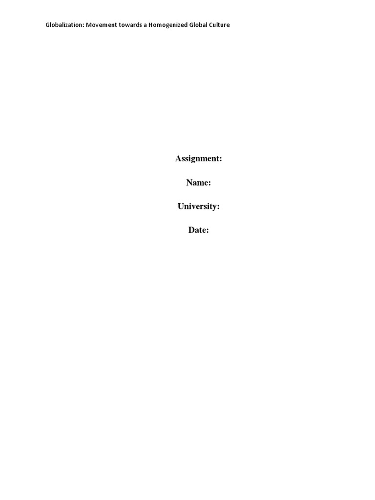 Globalization Research Paper | PDF | Globalization | Value (Ethics)