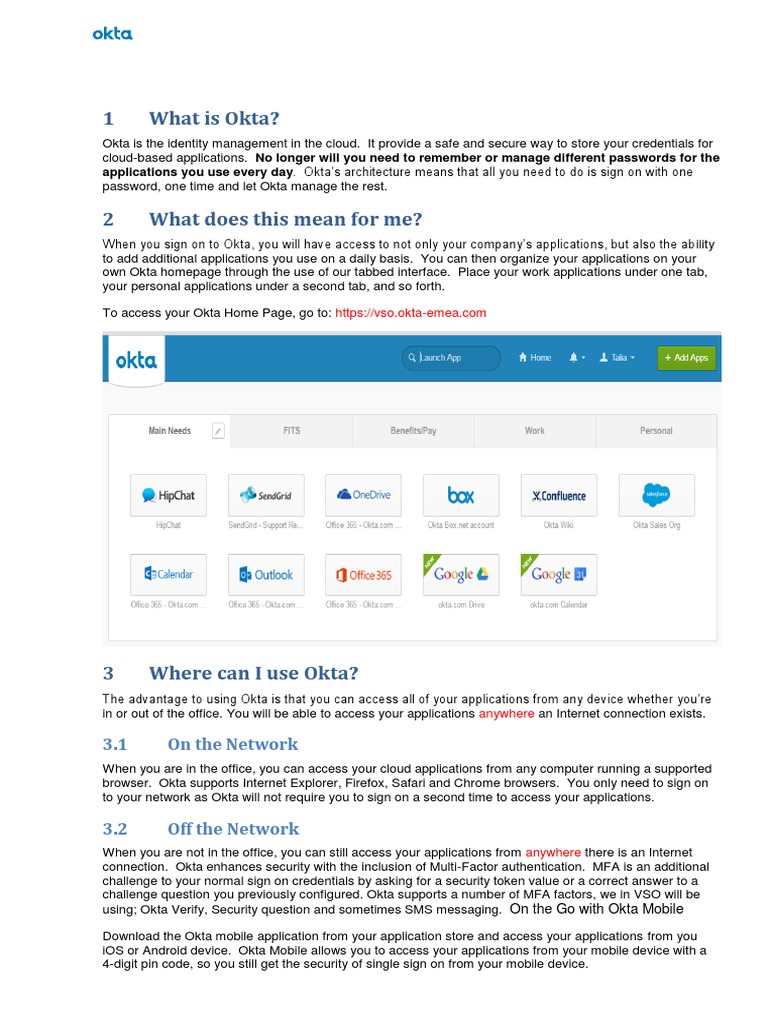 Understanding Okta: A User Guide | PDF | Computers