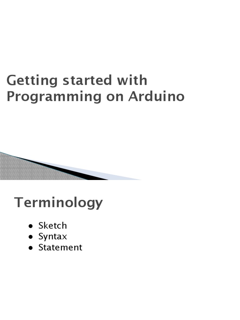 Getting Started With Programming On Arduino | Download Free PDF ...