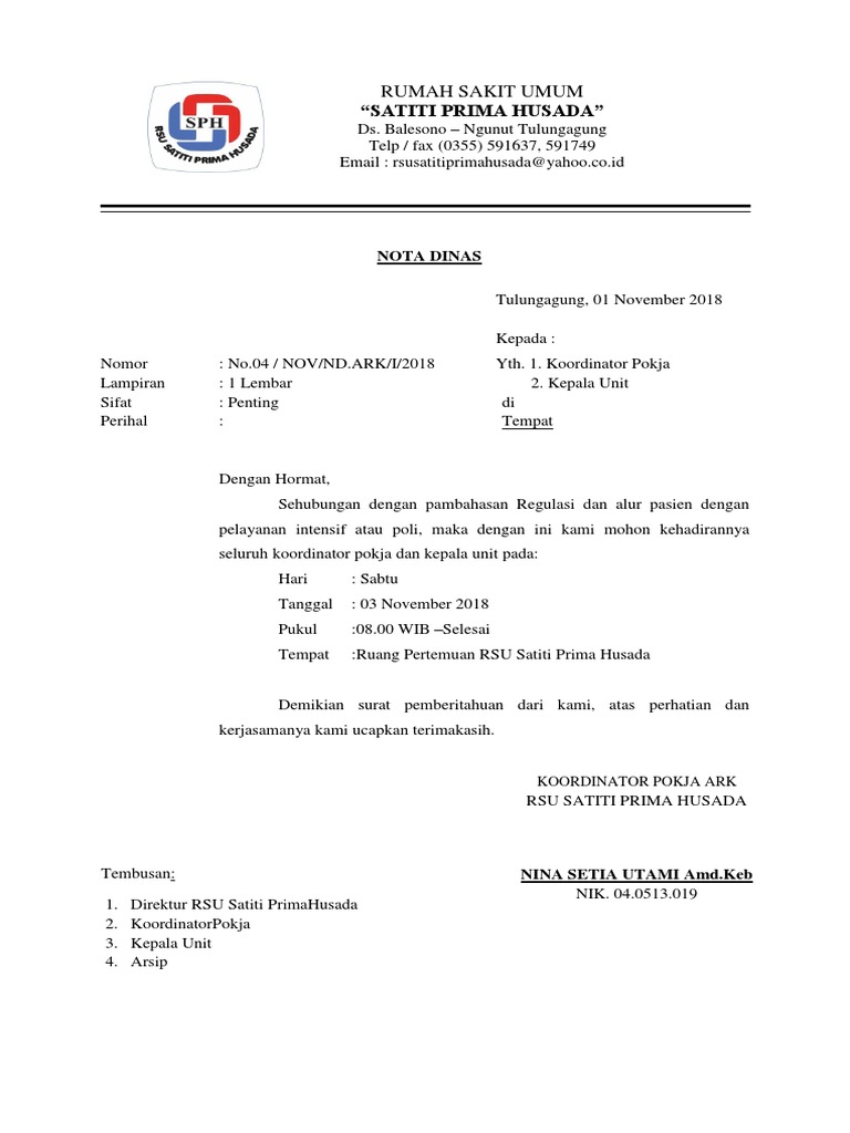 Form Nota Dinas | PDF